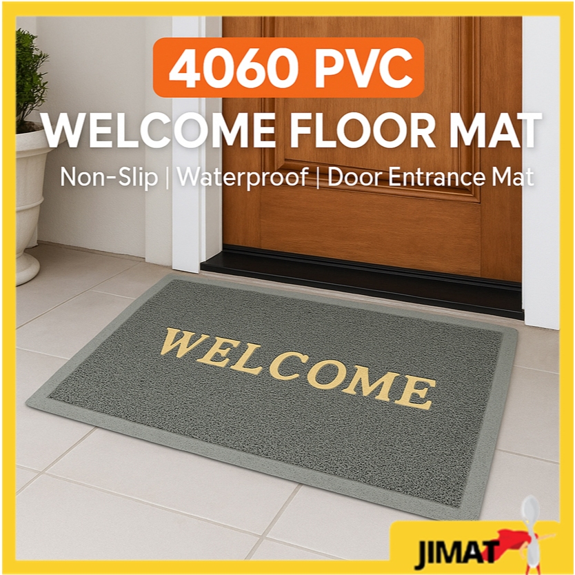Anti-Slip PVC Welcome Floor Mat | 4060cm / 7mm Door Mat | Alas Kaki Lap ...