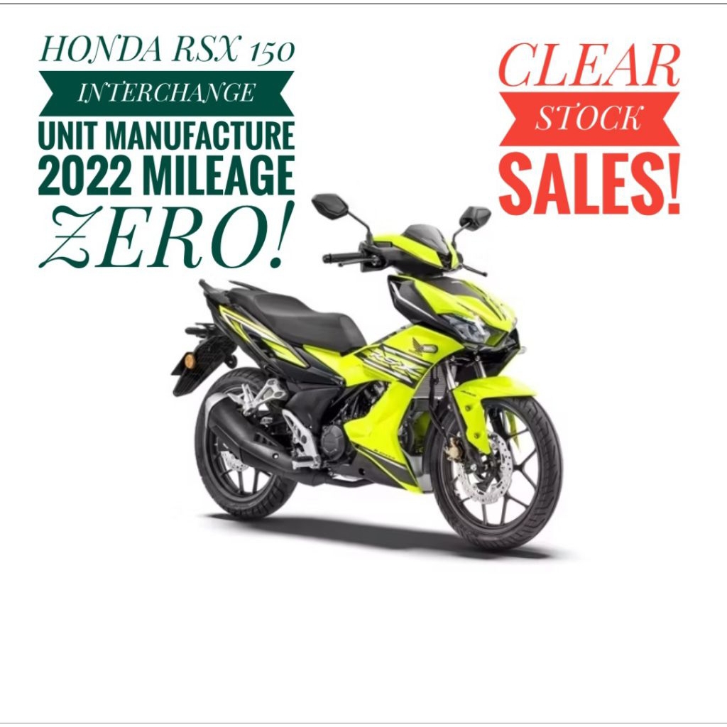 Honda RSX-150 ABS Model INTERCHANGE UNIT 2022 OTR PRICE CLEAR STOCK(Yellow Colour only) | Shopee ...