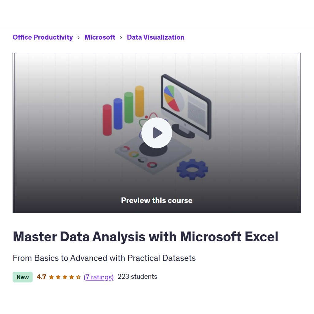 Video Course- Master Data Analysis with Microsoft Excel | Learn Excel | Excel Course | Shopee ...