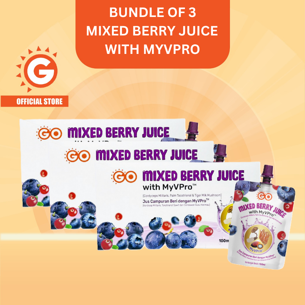Bundle Of 3 Mixed Berry Juice with MyVPro (100ml x 10Pouch) x3 | Shopee ...