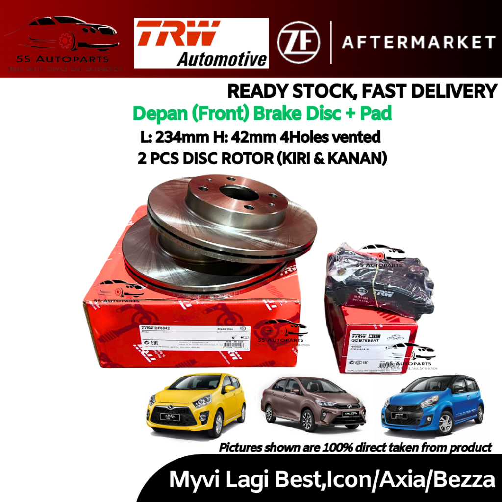 TRW Perodua Myvi Lagi Best/Icon (11-17), Axia (14-22), Bezza (16 ...