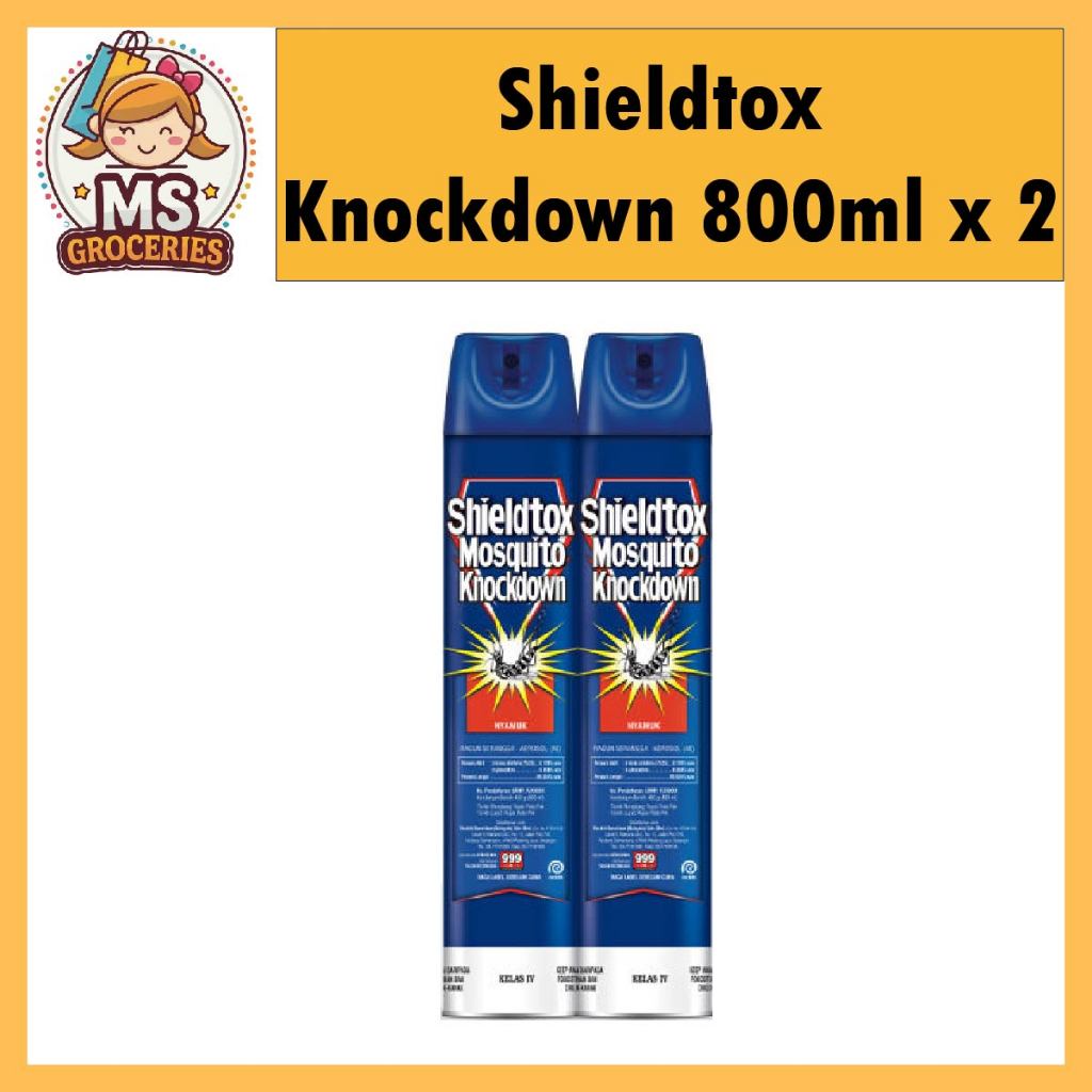 Shieldtox Mosquito Spray Knockdown Aerosol 800ml X 2 | Shopee Malaysia