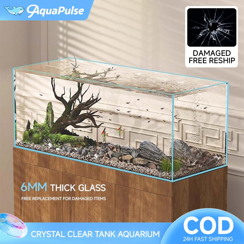 Crystal Clear Tank Aquarium CC Tank Aquascape,360° Panoramic Fish Tank ...