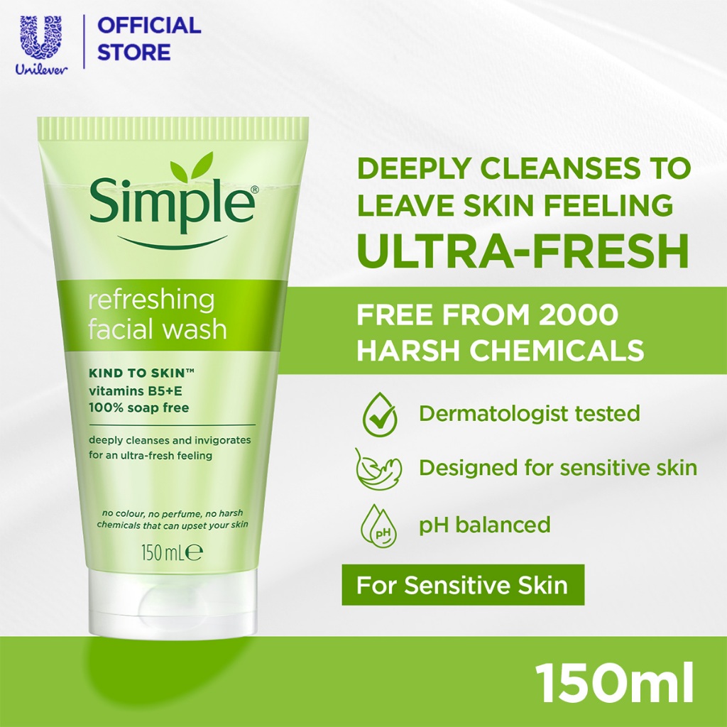 Simple Kind to Skin UK’s #1 Skin Care Brand Refreshing Facial Wash Gel ...