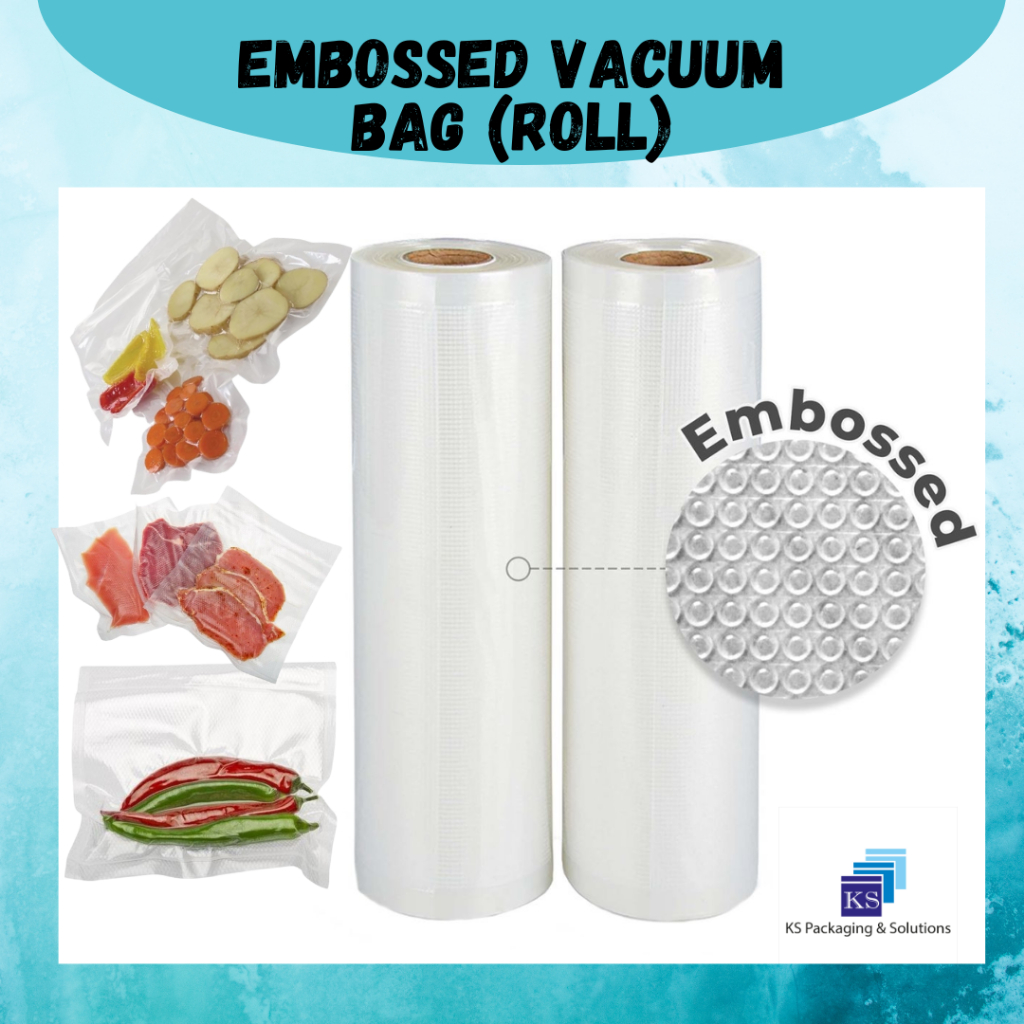 Embossed Vacuum Roll Bag / Vacuum Sealer Bag Food Packaging / Plastik ...