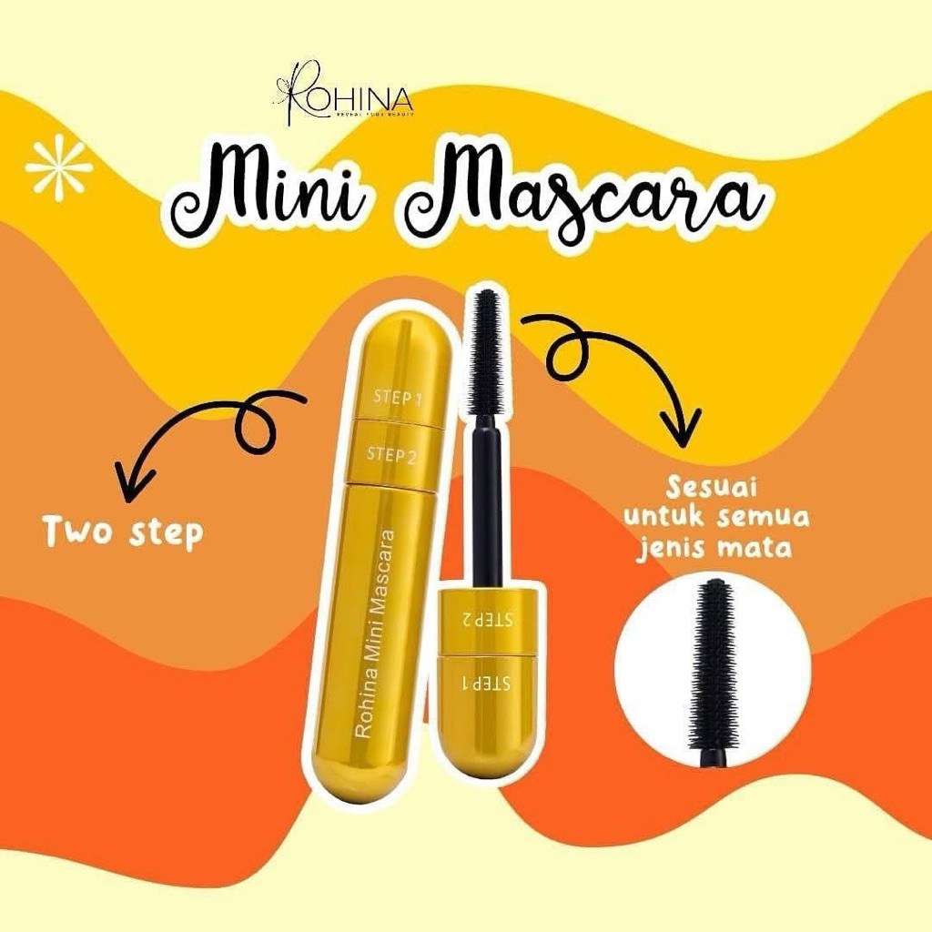 Rohina Mini Mascara Gold Edition Melentikan bulu mata,Tidak hitamkan ...