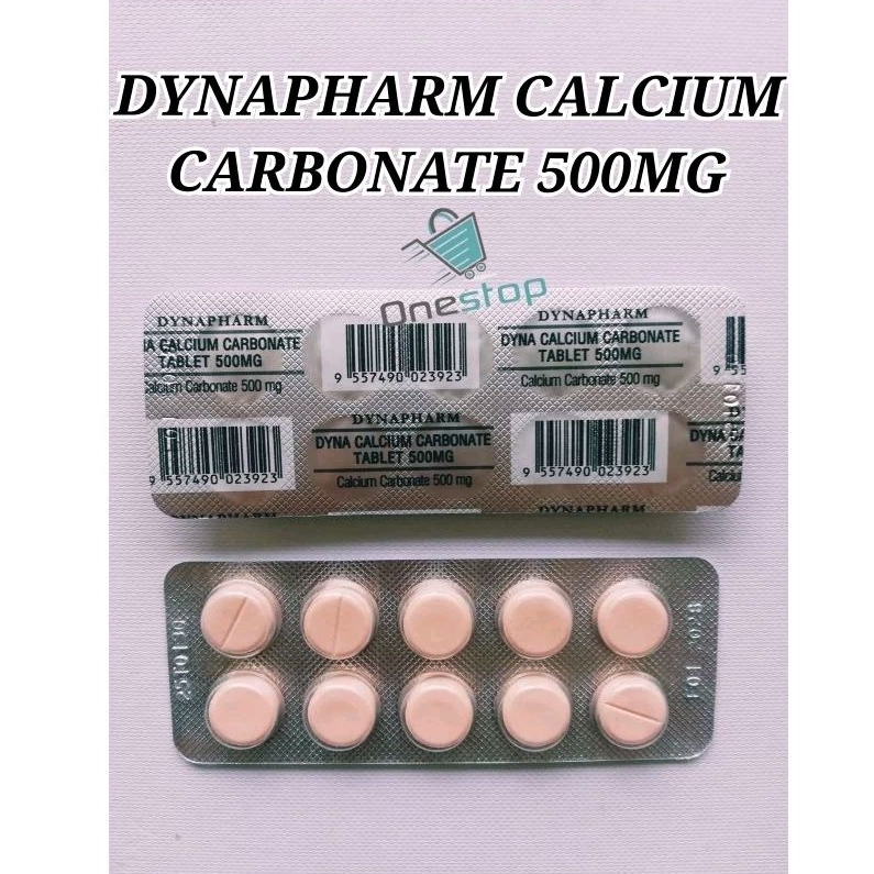 DYNAPHARM/IDAMAN PHARMA Calcium Lactate Carbonate 500mg Tablet | Shopee ...