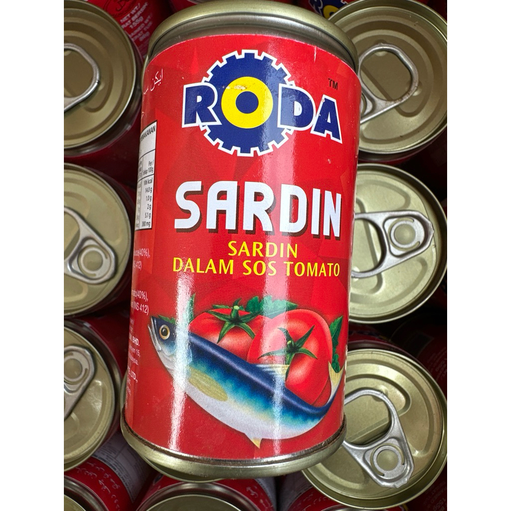 (unit) Cap Roda Sardines In Tomato Sauce 155g (Mudah Dibuka) | Shopee ...