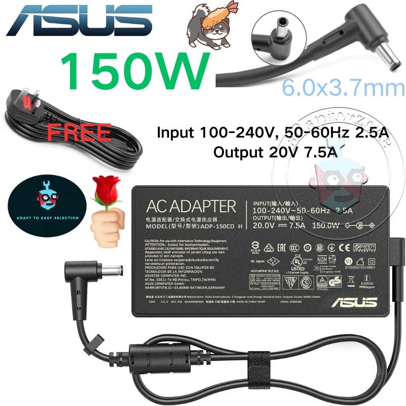 150W ASUS Laptop Charger for TUF Gaming A15/A17/F15/FX505 ROG G531GT ...