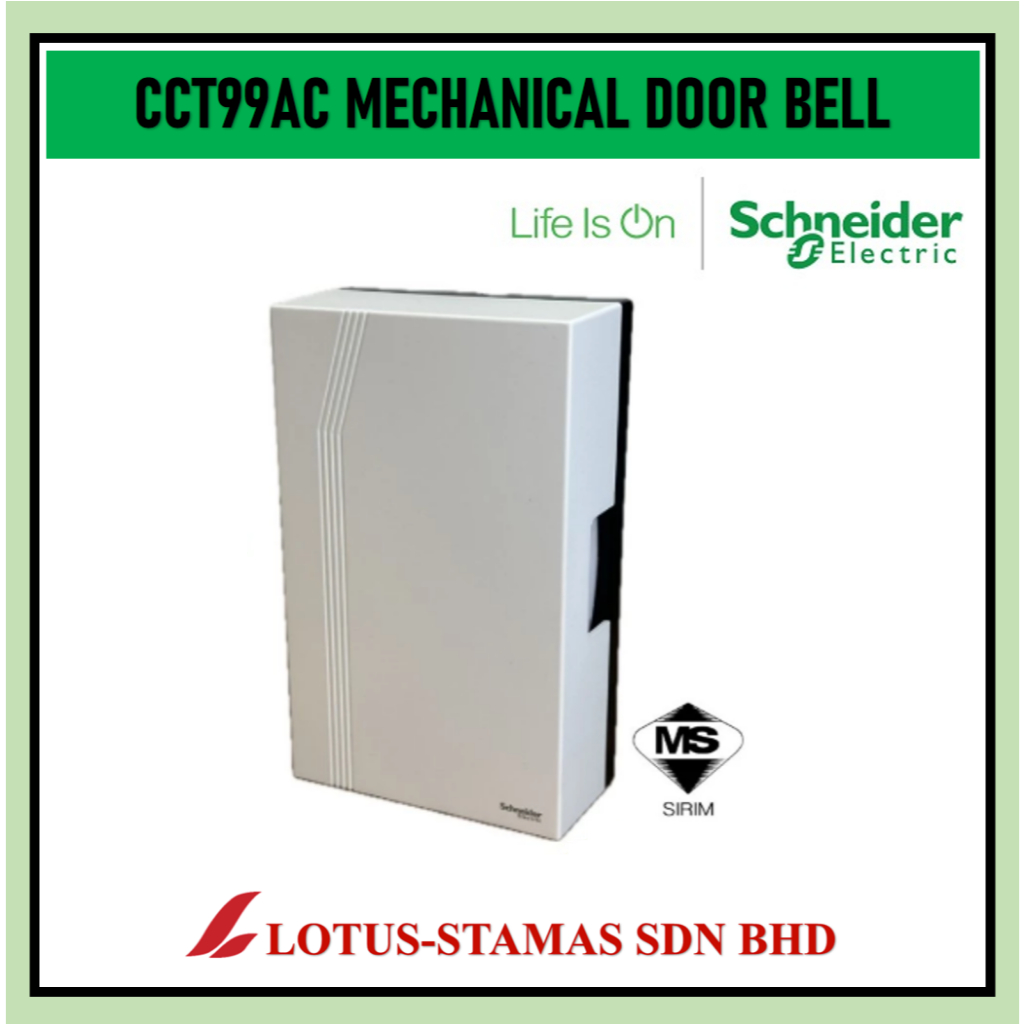 SCHNEIDER CCT99AC Mechanical Ding Dong Door Bell Chime Doorbell (Loceng ...