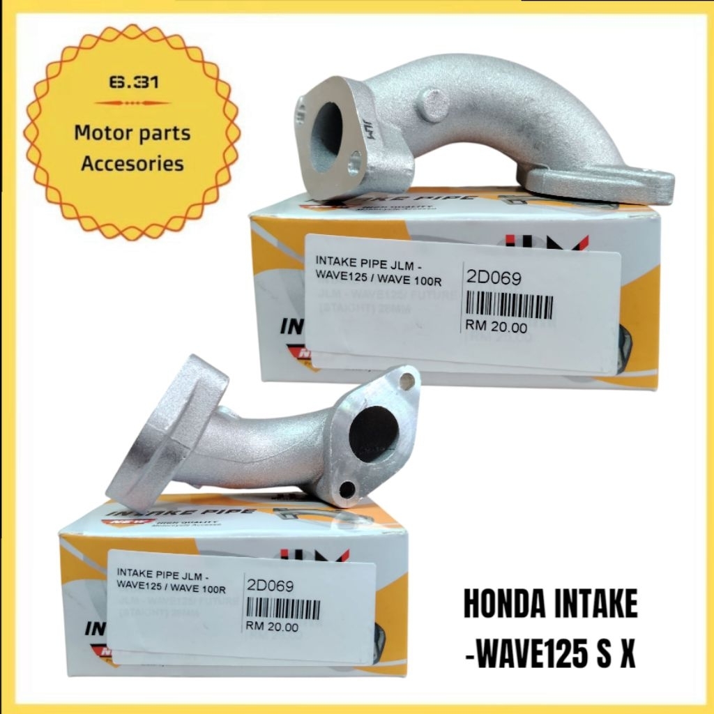 JLM BRAND INTAKE PIPE HONDA WAVE 125 S X INTAKE PIPE STANDARD MANIFOLD ...
