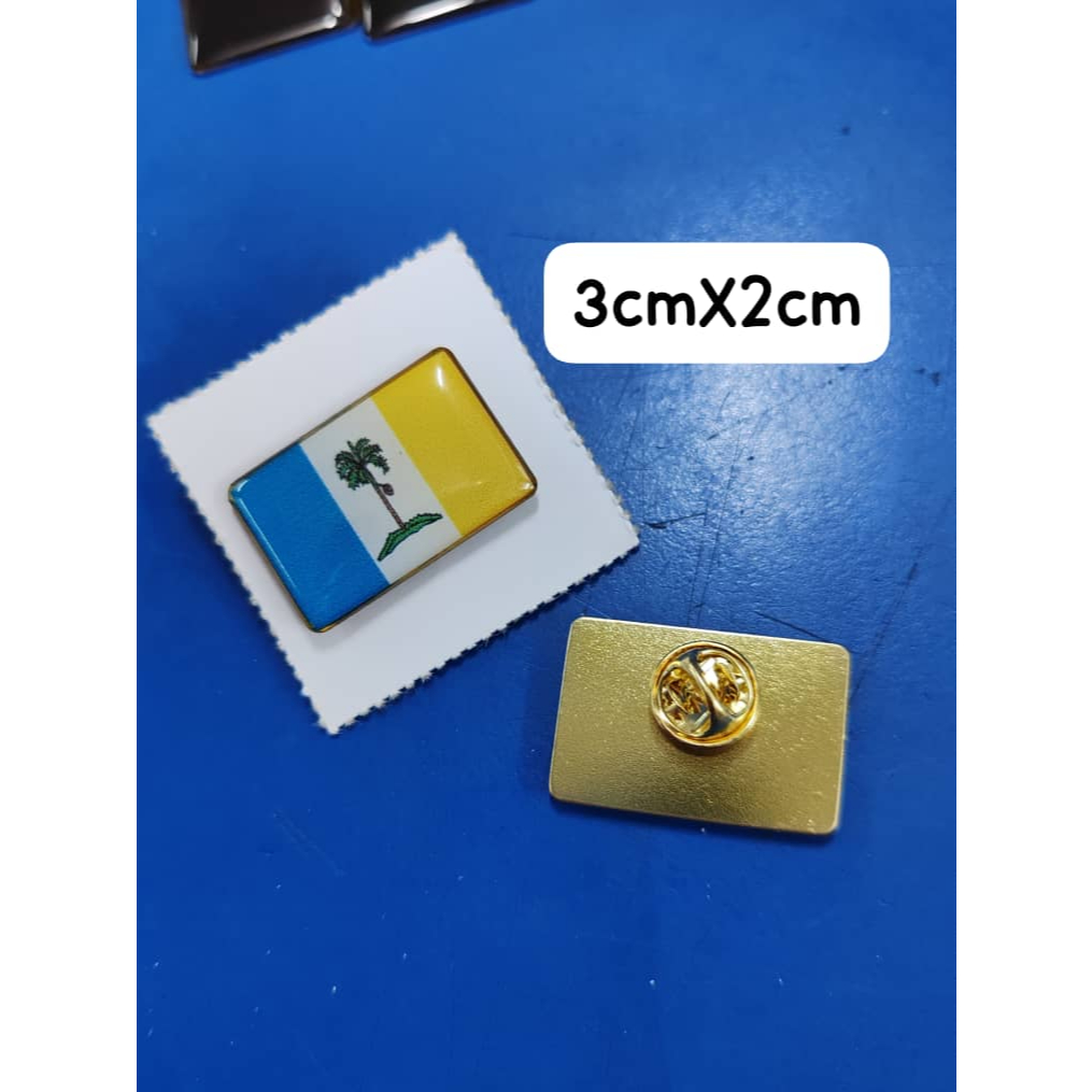 MALAYSIA FLAG PENANG COLLAR PIN 3 cm X 2 cm PENANG GOLD READY STOCK ...
