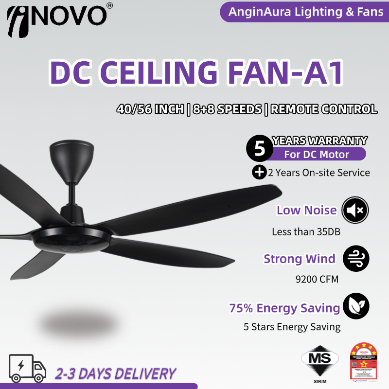🔥HOT🔥INOVO A1 40/56'' DC Motor Silent Ceiling Fan Remote Control 5Blade ...