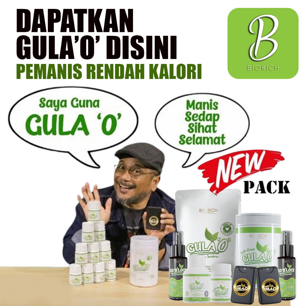 gula o biorich 50g / 70g /60ml pemanis rendah kalori sweetener, stevia ...