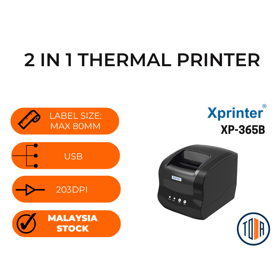 Xprinter XP-365B 2in1 3inch Label Receipt Printer | Shopee Malaysia
