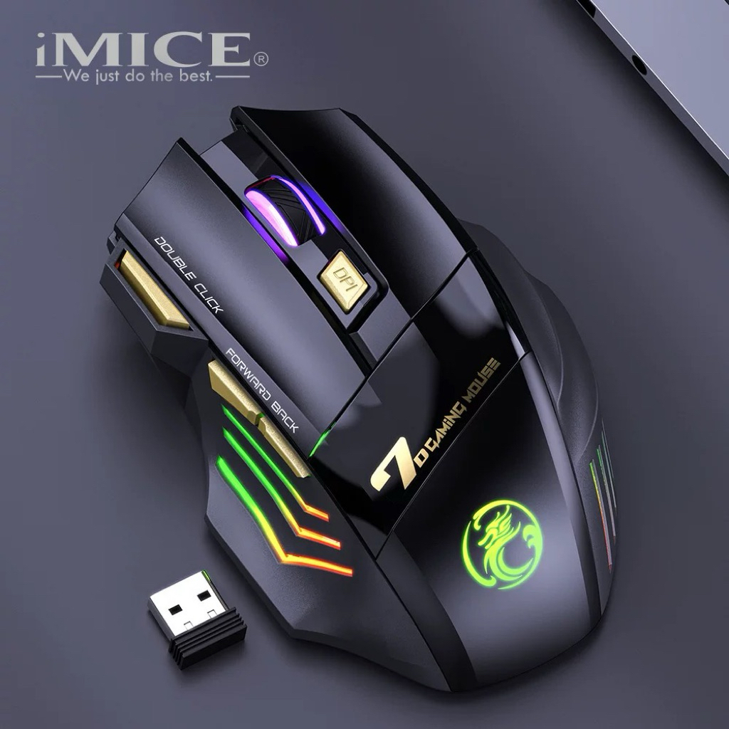 Rechargeable Wireless Mouse Bluetooth Gamer Gaming MOUSE GW-X7 | Shopee ...