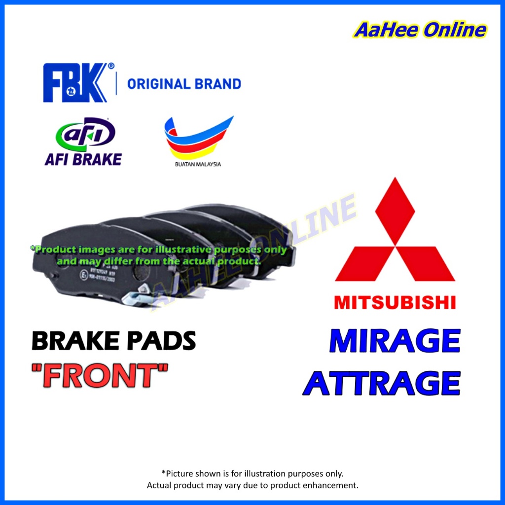 Mitsubishi ATTRAGE MIRAGE 1.2 Front Brake Pads AFI FBK Original Pad ...