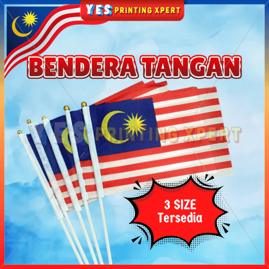 SAMBUTAN MERDEKA - BENDERA TANGAN JALUR GEMILANG BENDERA MALAYSIA ...