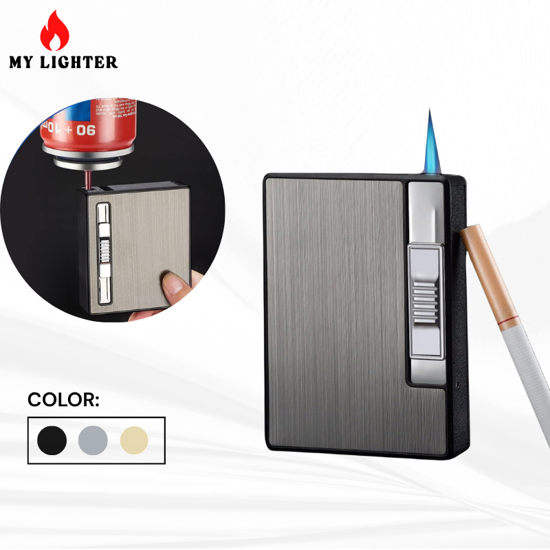 Cigarette case with lighter Jet Frame portable cigarette case 2 in 1 ...
