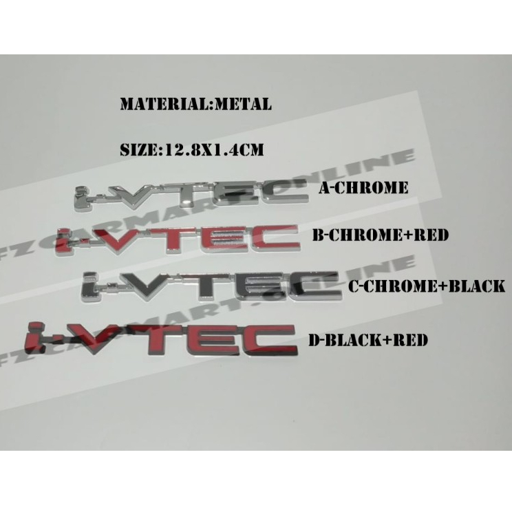 HONDA I-VTEC EMBLEM LOGO (METAL) | Shopee Malaysia