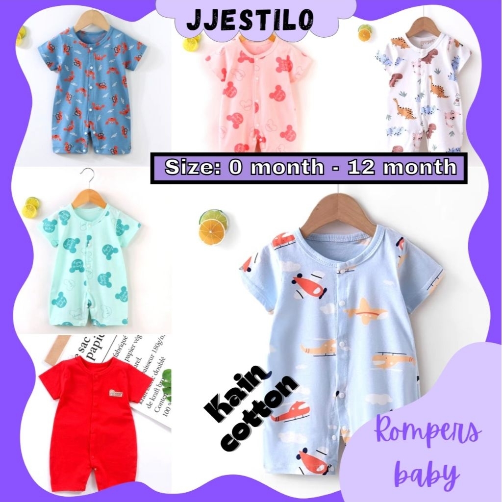 Baby Romper Boy Girl Newborn Clothes 0-12m Baju Baby Boy Girl Set ...