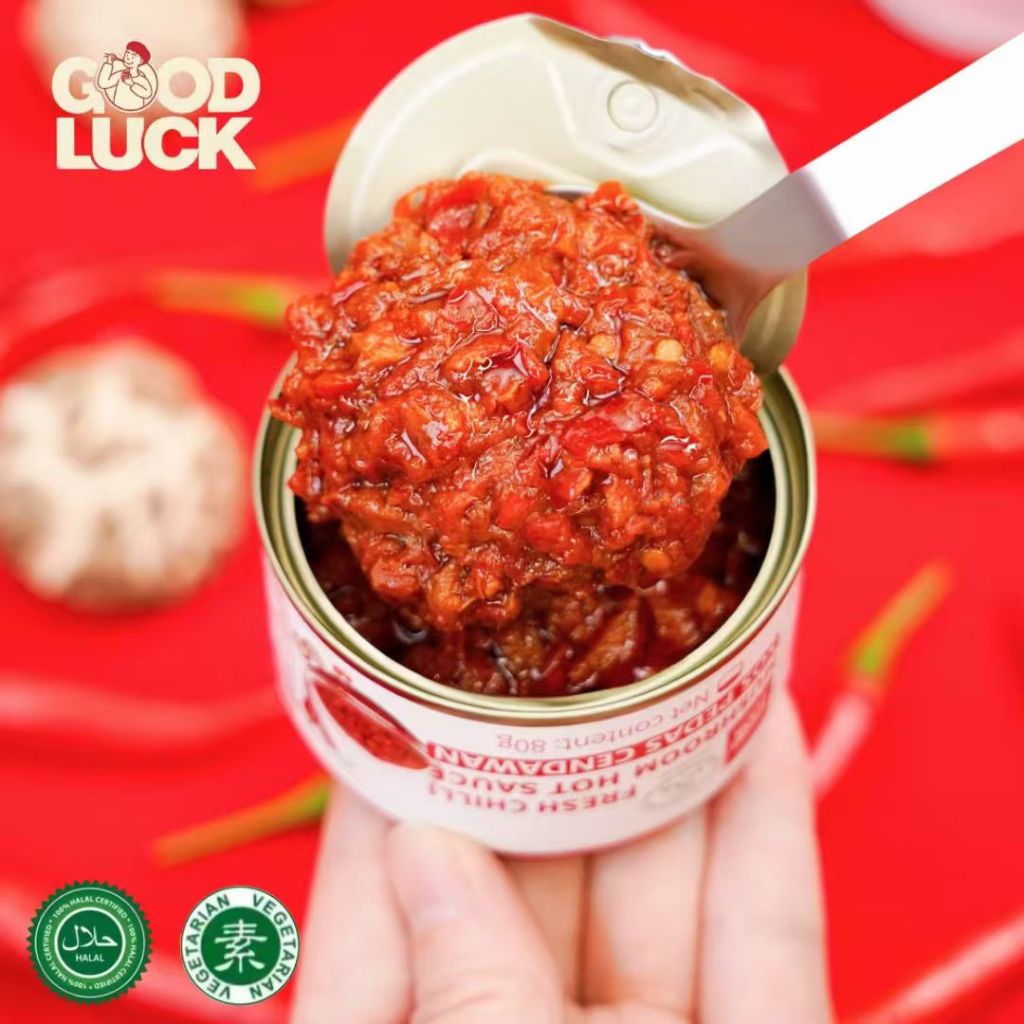 GUDELAKE Sambal Cendawan Halal 80g | Sos Cili Pedas Cendawan untuk Mee ...