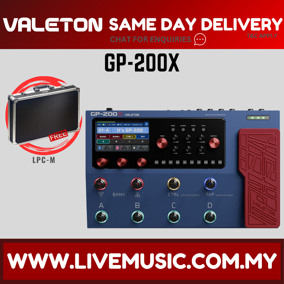 Valeton GP-200X Guitar Multi-Effect Amp Simulator w/Hardcase - ( GP200X ...