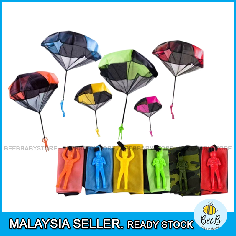 Mainan Payung Terjun Lempar Tangan Hand-Thrown Parachute Tangle Free ...