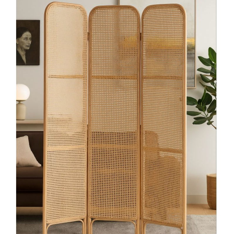 [The Rattan House SALOMÉ 3 panels Rattan Divider/ Partition Rattan ...