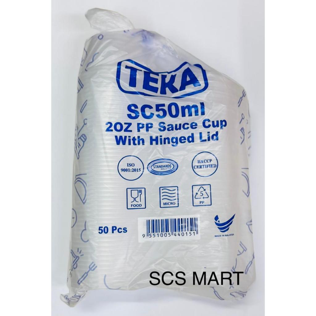 TEKA SC50ml 2OZ PP Sauce Cup With Hinged Lid 50Pcs | Shopee Malaysia