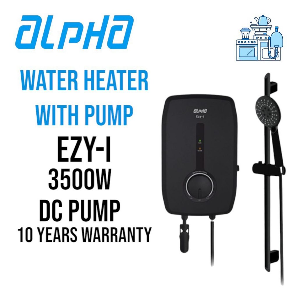 ALPHA INSTANT WATER HEATER WITH PUMP EZY-I BLACK | Shopee Malaysia