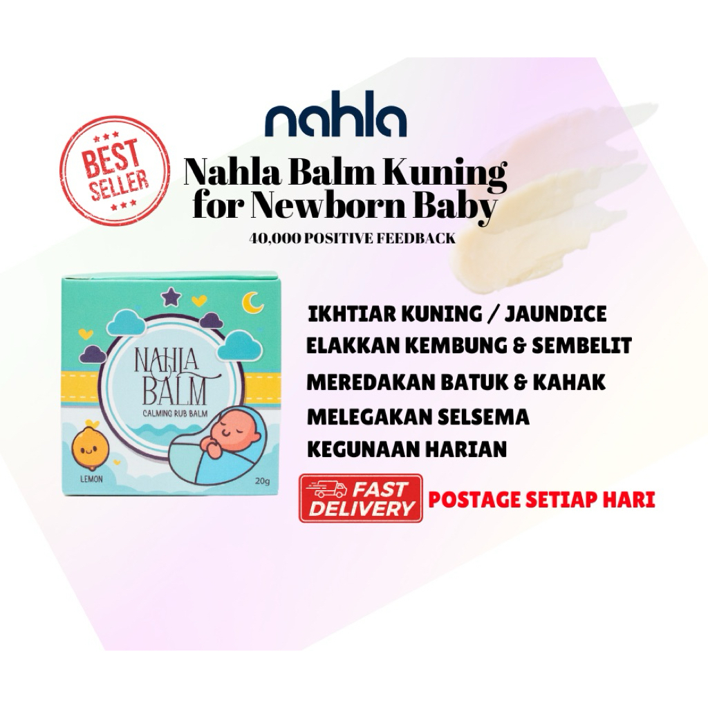 Nahla Baby Newborn Balm Kuning Sapuan Kembung Perut Sembelit Batuk ...