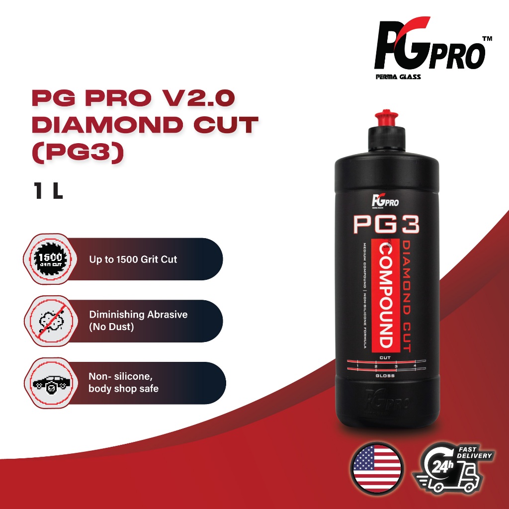 Perma Glass PG Pro V2.0 Diamond Cut (PG3) (1L) | Compound | Medium Cut ...