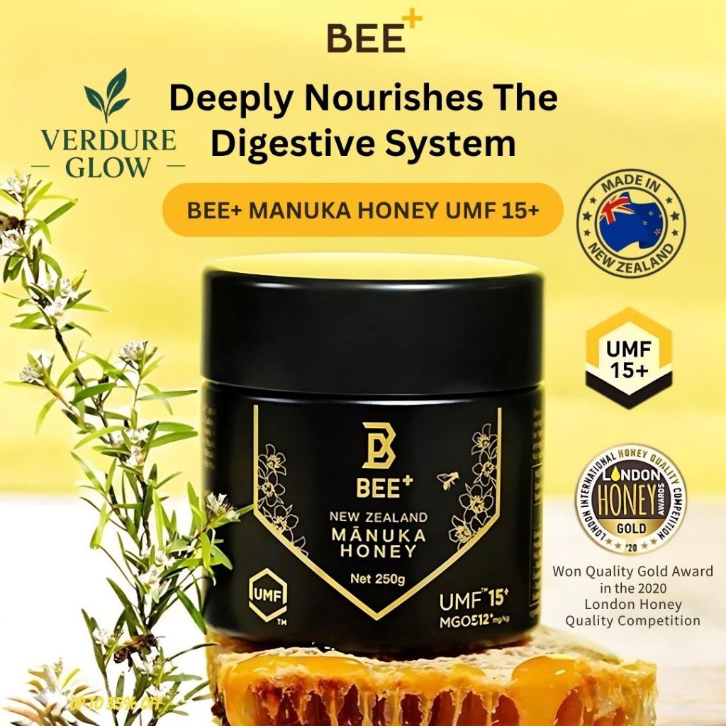 【New Zealand No.1】 BEE+ Manuka Honey UMF15+ 250g 【 Soothe Gastric Issue ...
