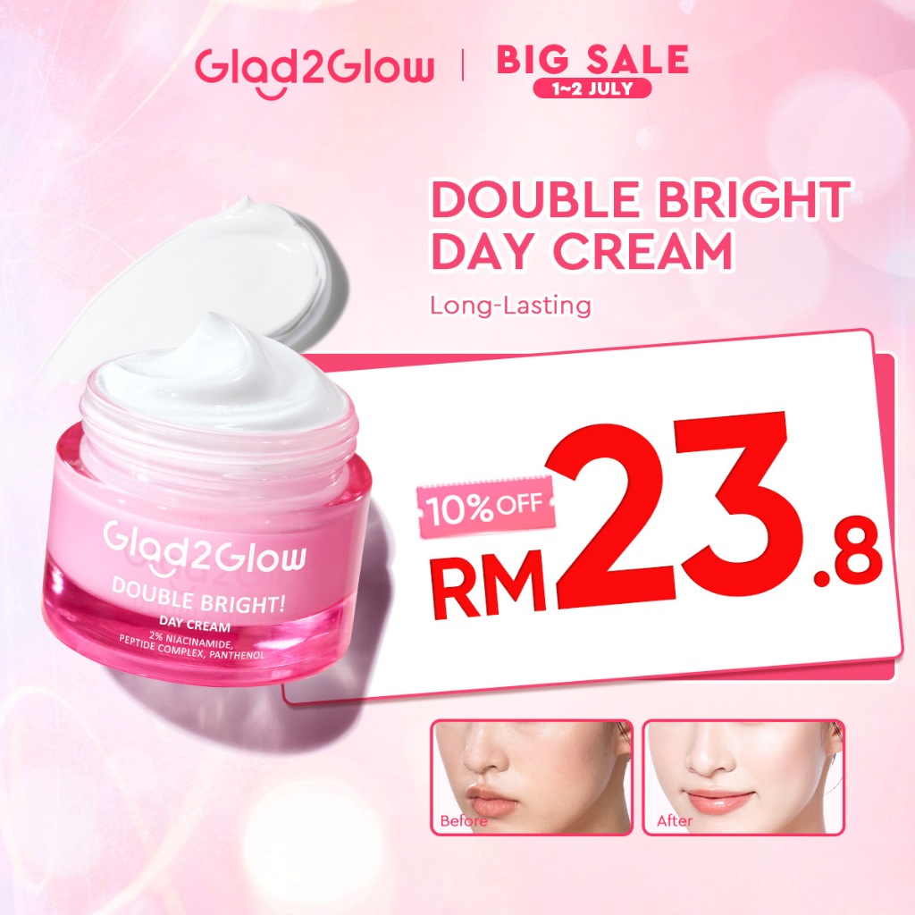 【New Launch】Glad2Glow Double Bright Day Cream Bright Up Facial ...