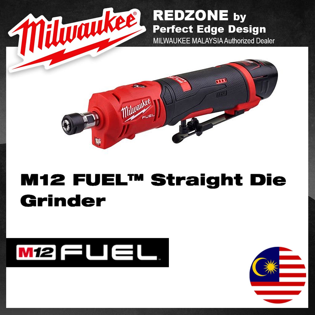 🇲🇾 100% Original MILWAUKEE M12 FUEL™ Straight Die Grinder 12V Brushless ...