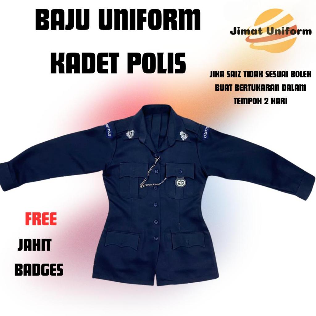 Baju Uniform Polis Lengan Panjang - Free Jahit Badges / Shipping ...