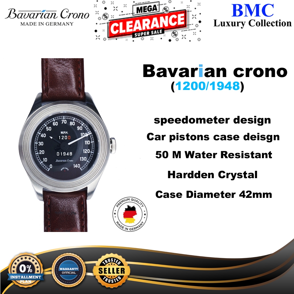 bavaria crono speedometer watch (1948)(1200) | Shopee Malaysia