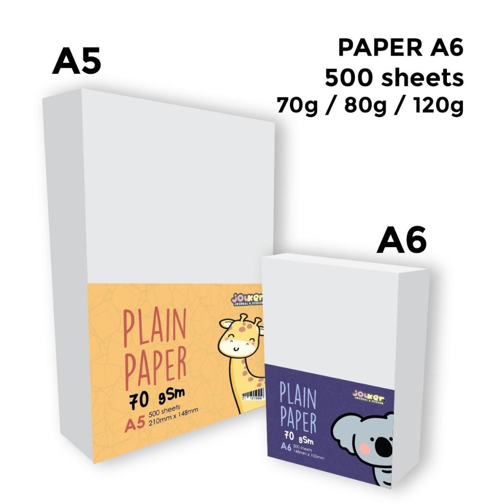 500pcs A6 PAPER / A7 PAPER / WHITE PAPER / COPY PAPER / KERTAS A6 ...