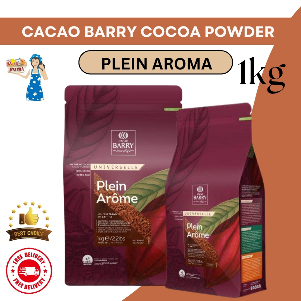 [READY STOCK] CACAO BARRY COCOA POWDER 1KG (PLEIN AROMA) (22/24% FAT) | Shopee Malaysia