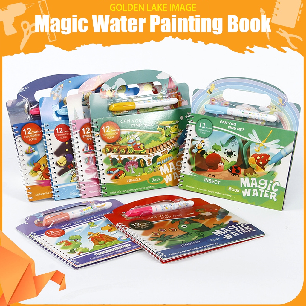 Water Pen Magic Water Magic Book Water Book Colouring Drawing Book ...