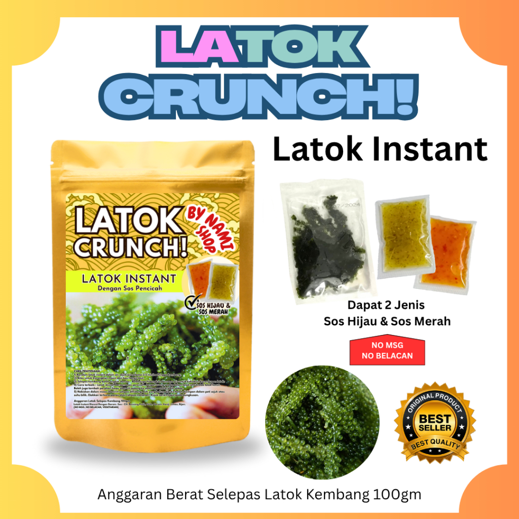Latok Crunch! Latok Instant 2 Sos (Sos Merah & Sos Hijau) | Shopee Malaysia