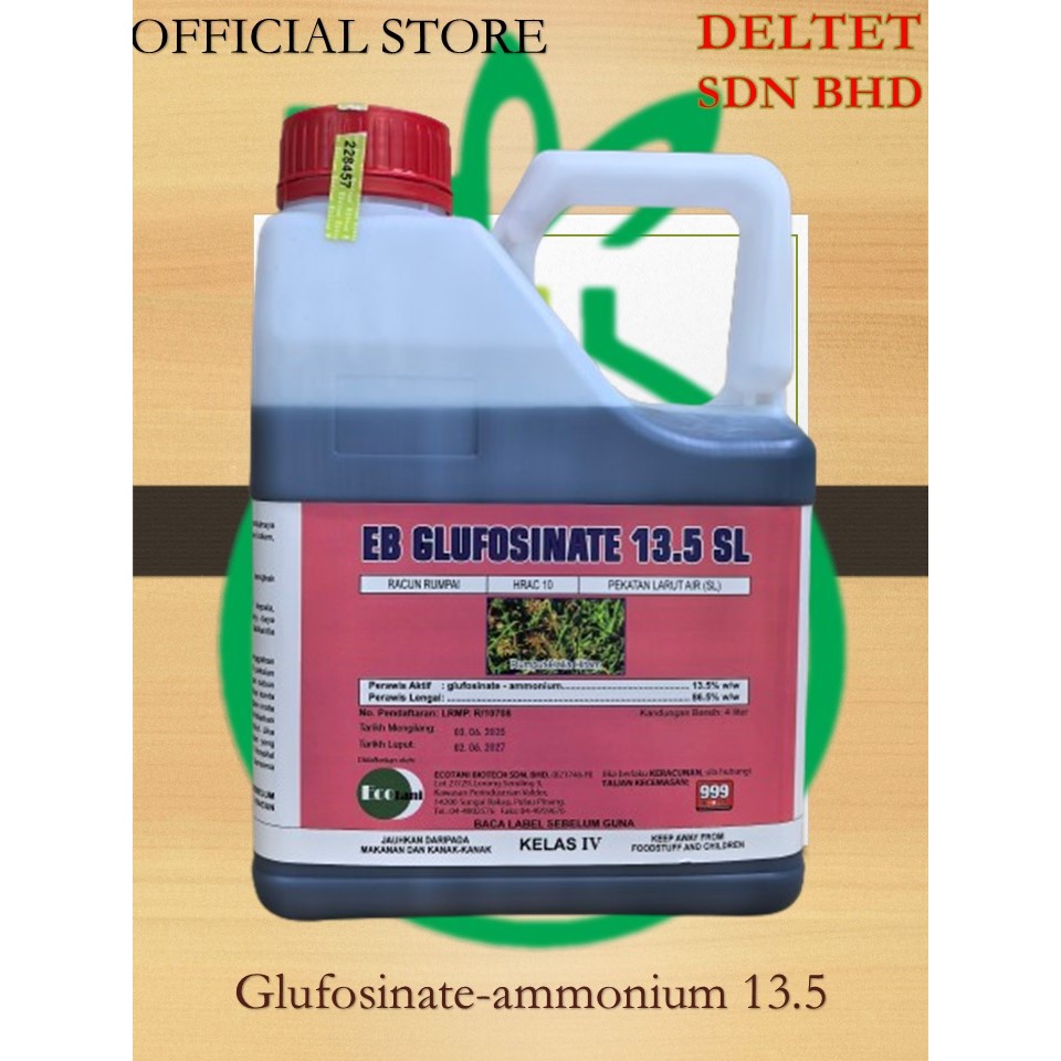 EB GLUFOSINATE 13.5 - 4L - (GLUFOSINATE AMMONIUM 13.5%) Sama Dengan ...