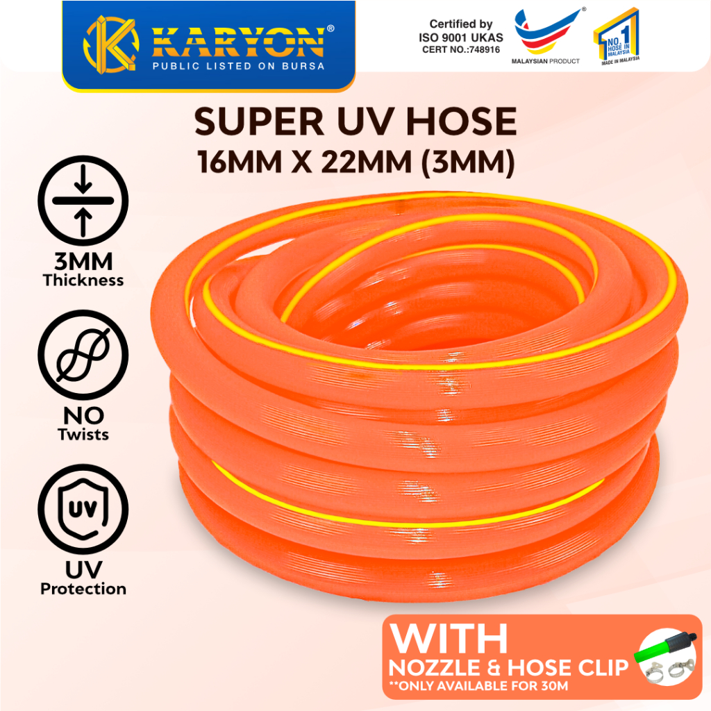 Karyon® Premium Quality PVC Super UV Hose for Gardens and Household Use ...