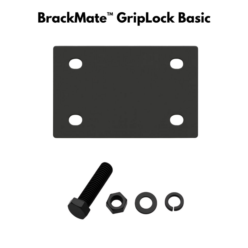 BrackMate™ GripLock Basic (Heavy Duty Bracket Set) 150mm x 100mm - Thickness: 5mm with 4 ...