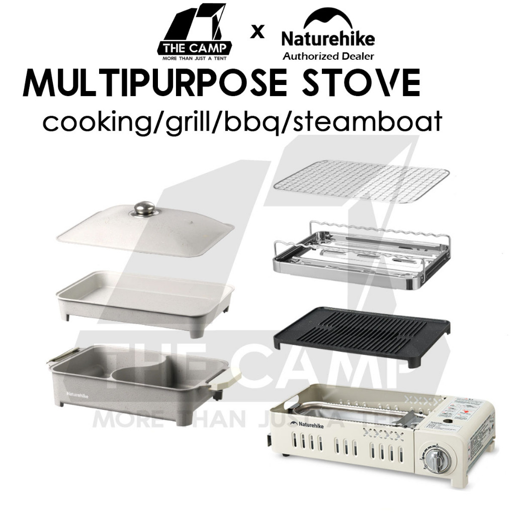 Naturehike Multipurpose Stove Grill BBQ Steamboat Hotpot Cassette Non ...