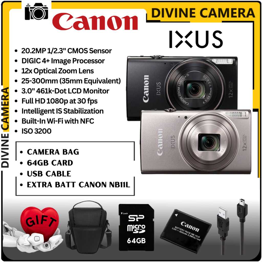 Canon Digital IXUS 285 HS also known as IXY650 (IXY650 From Japan ...