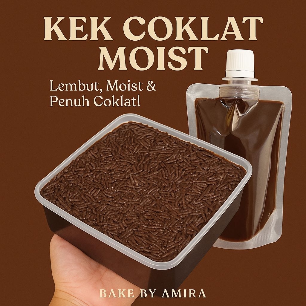 KEK COKLAT MOIST(Bake by Amira) | Shopee Malaysia