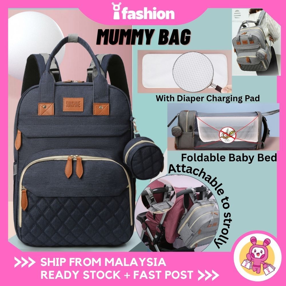 iFASHION 2282 Multipurpose Baby Diaper Backpack Mummy Travel Bag Beg ...
