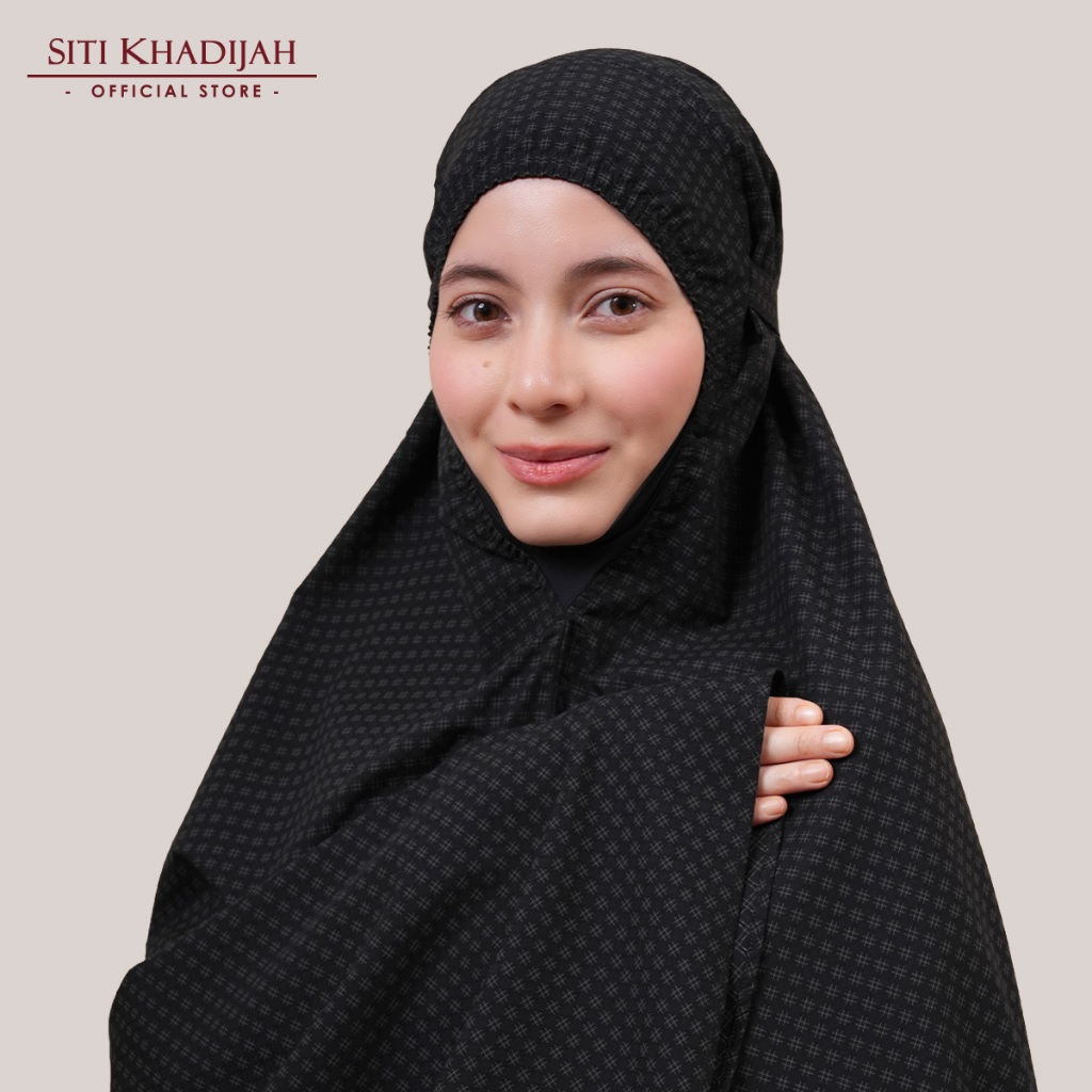 Siti Khadijah Telekung Deco Madiya in Black | Shopee Malaysia